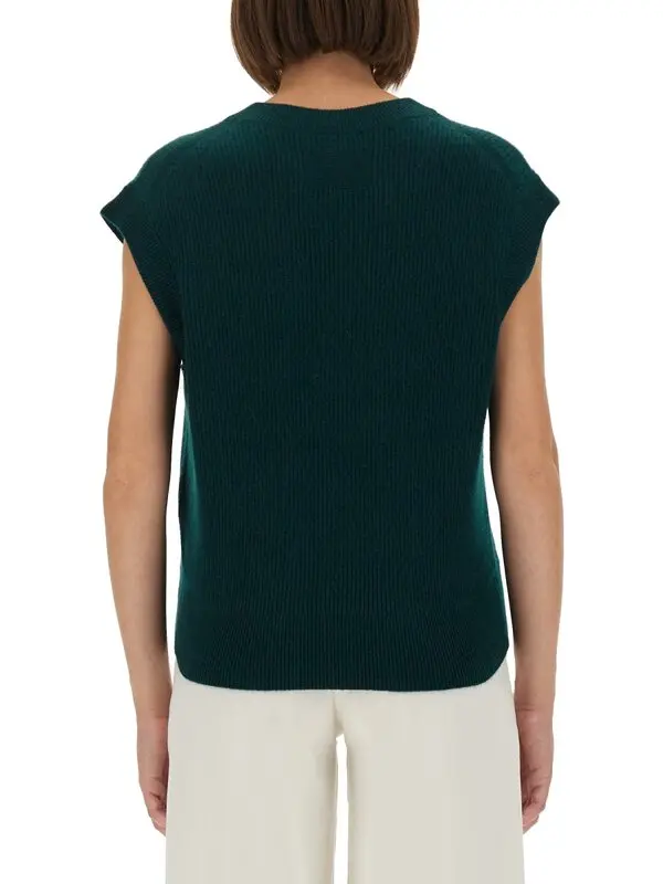 Guest In Residence Cashmere Ribbed Knit Vest