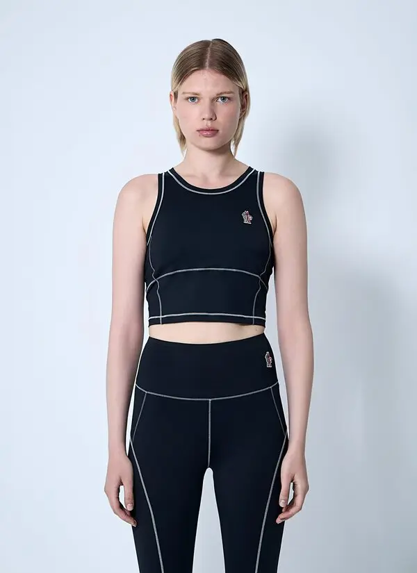 Moncler Logo Motif T-shirt - Black