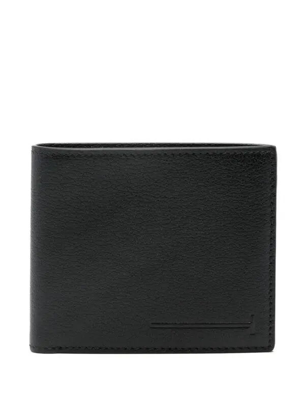 TOM FORD Supple Grained Leather Elongated T Line Classic Bi-fold Wallet - Black
