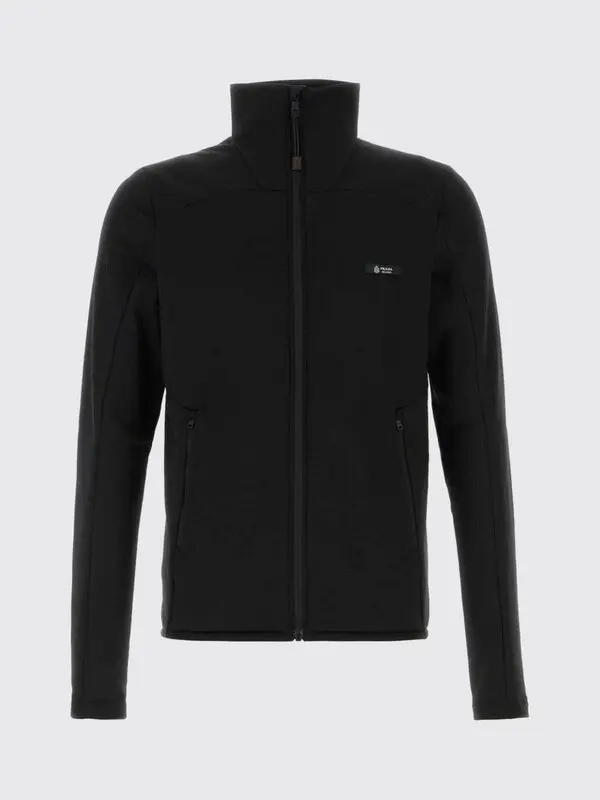 Prada Polyester Zip-up Sweatshirt - Black