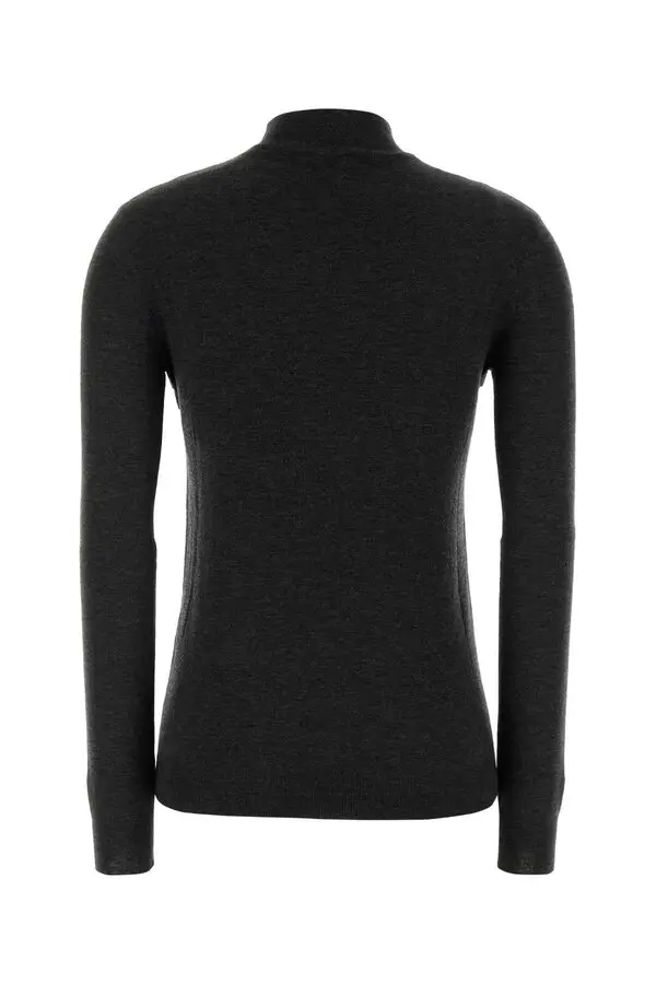 JIL SANDER Charcoal Wool Blend Sweater