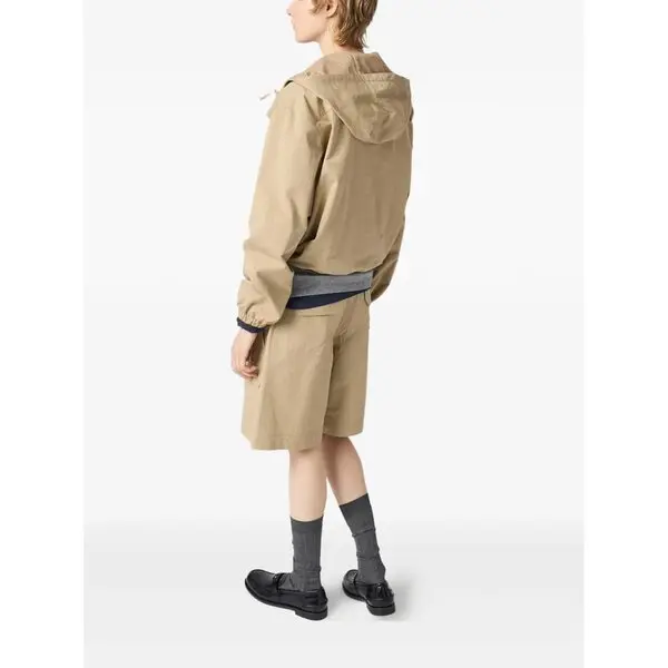 Miu Miu Neutrals Jackets Oversized Jackets - Cream