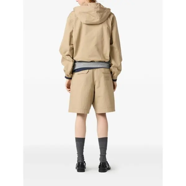 Miu Miu Neutrals Jackets Oversized Jackets - Cream