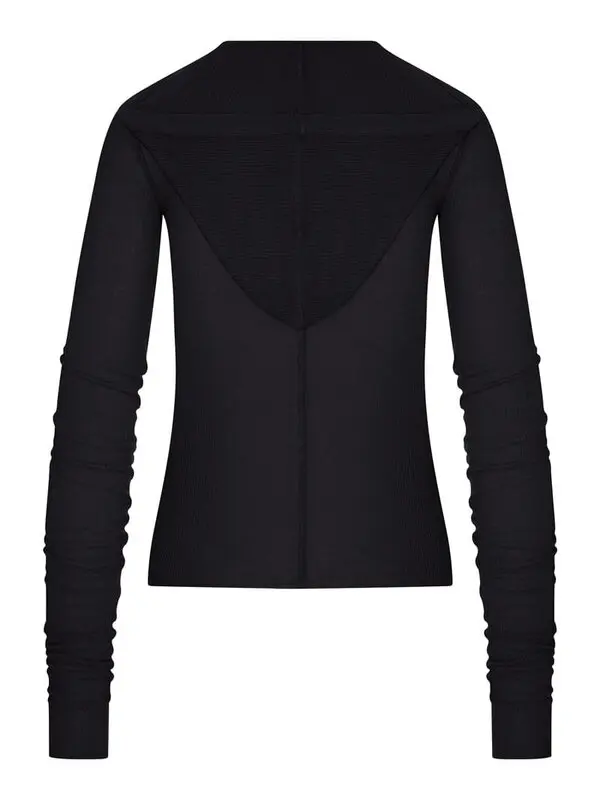 Rick Owens Ribbed Knit Hoodie