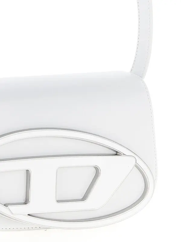 DIESEL® 1dr Leather Shoulder Bag - White