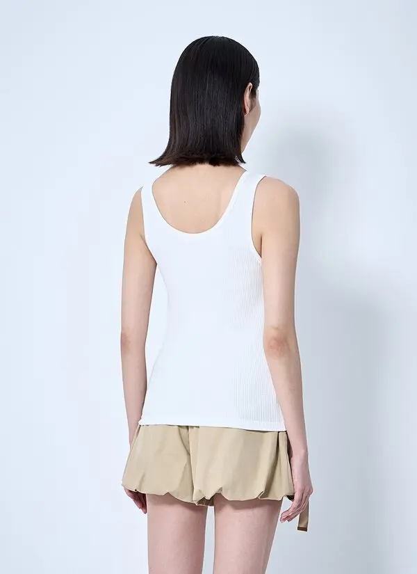 Chloé Logo Motif Jersey Tank Top - White