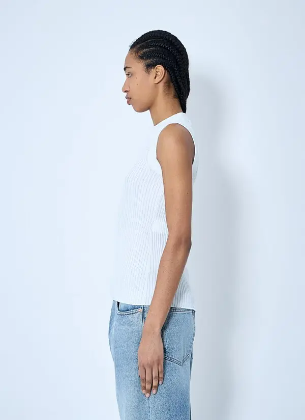 Sportmax Rib Tank Top - White