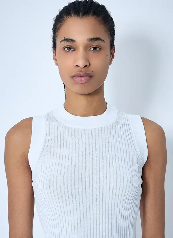 Sportmax Rib Tank Top - White