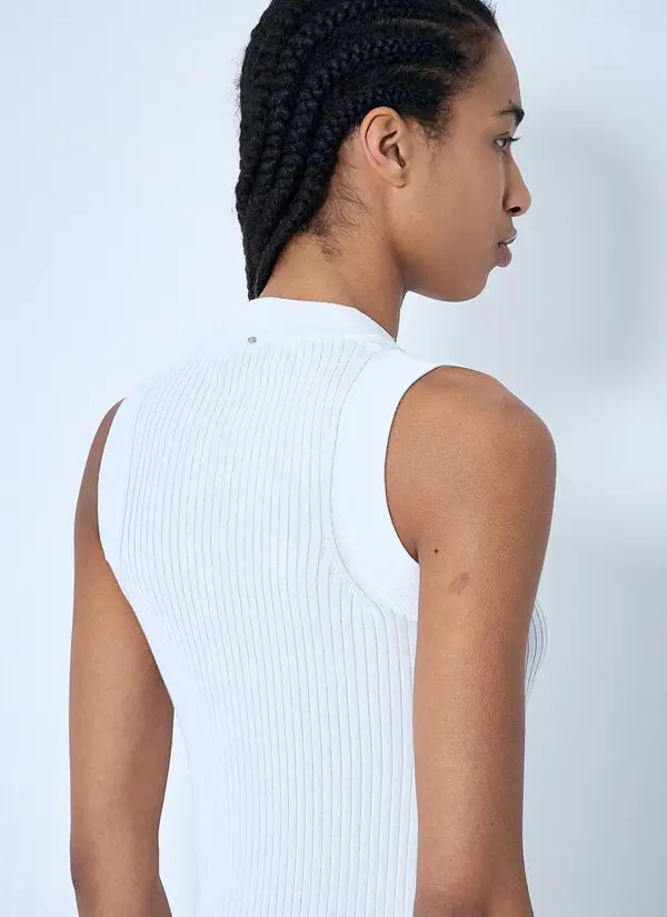 Sportmax Rib Tank Top - White