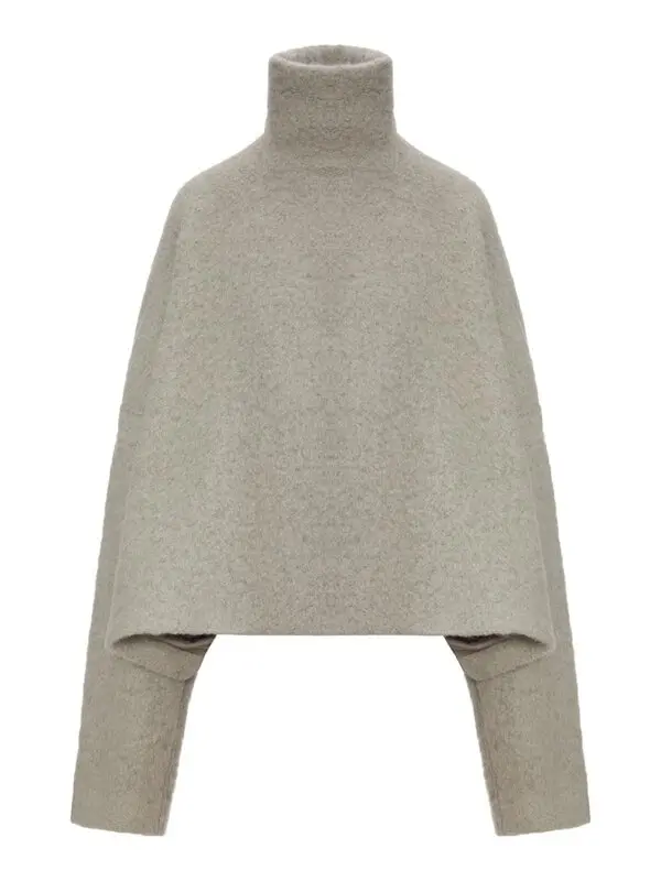 Rick Owens Jumbo Turtleneck Sweater - Cream