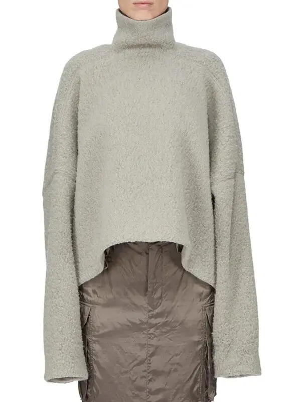 Rick Owens Jumbo Turtleneck Sweater - Cream