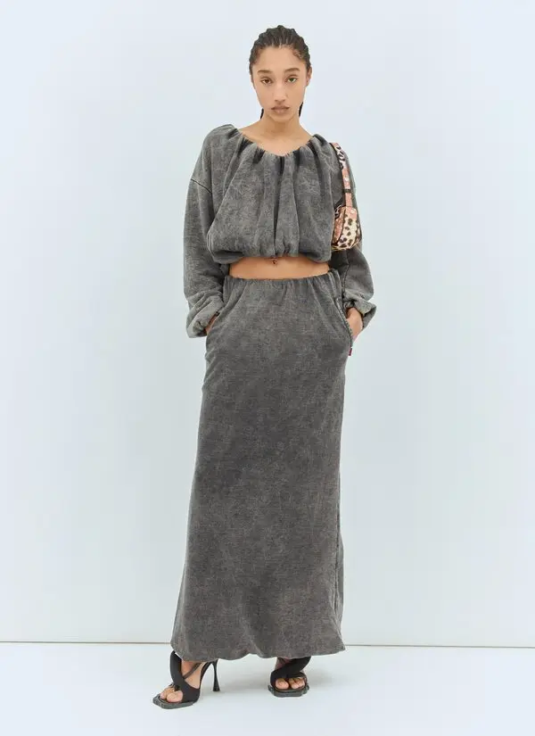 DIESEL® O-tulip Maxi Skirt - Gray