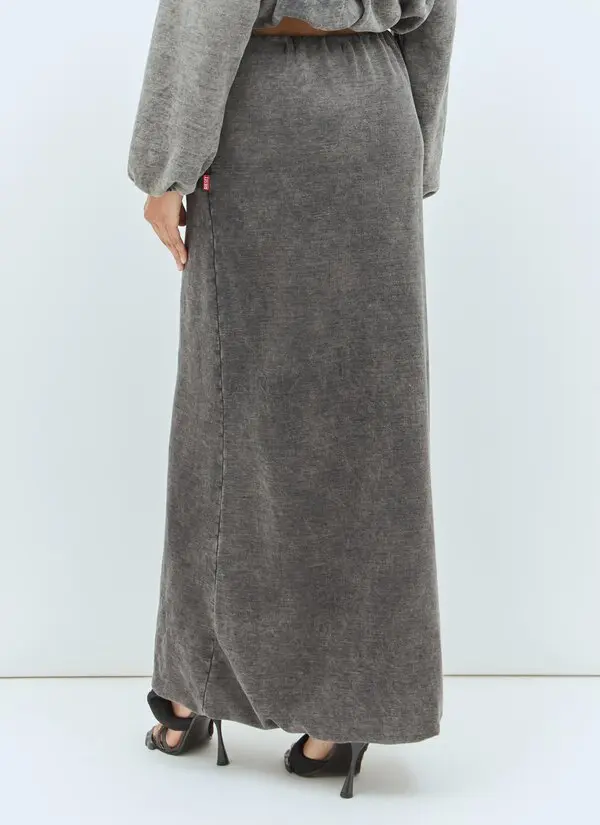 DIESEL® O-tulip Maxi Skirt - Gray