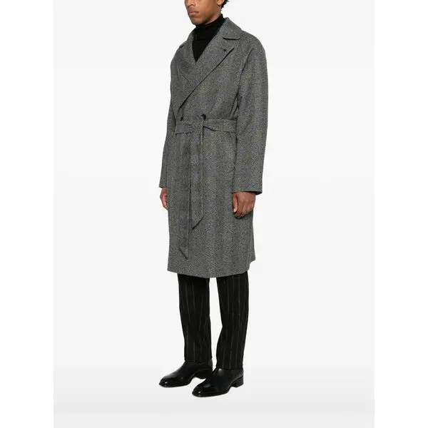 Tagliatore Grey Coats Double Breasted Coats