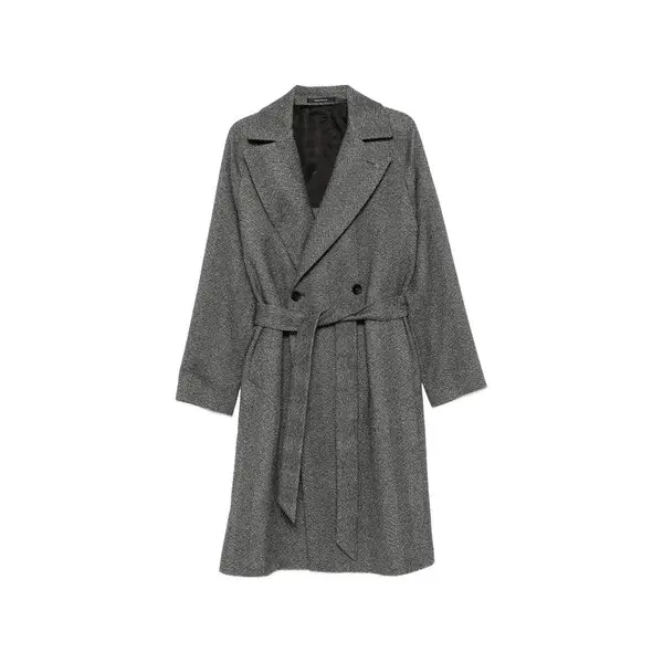 Tagliatore Herringbone Double-breasted Coat - Gray
