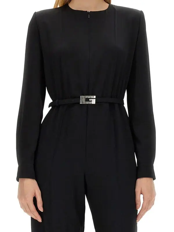 Gucci Viscose Jumpsuit With Belt