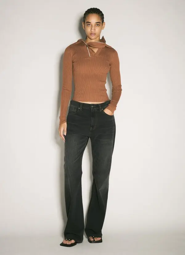 Y/project Pinched Shoulder Rib Sweater