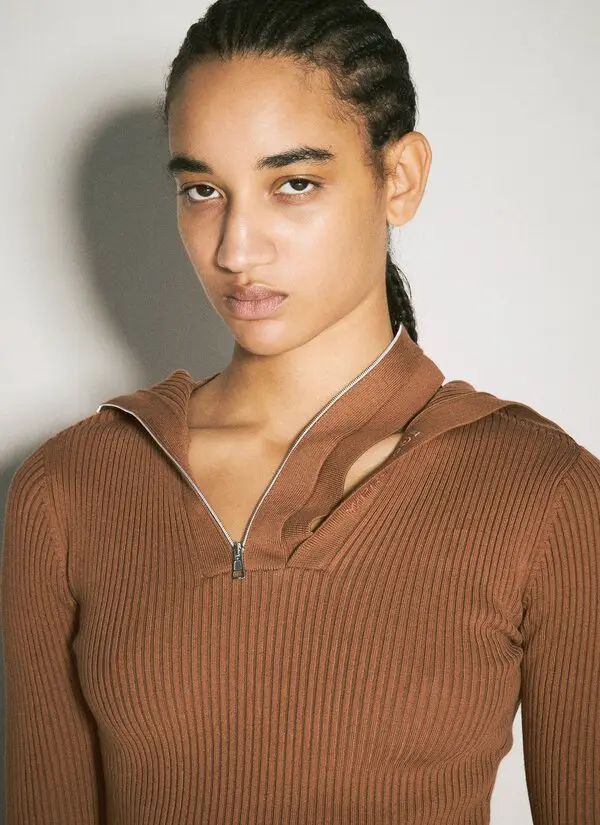 Y/project Pinched Shoulder Rib Sweater