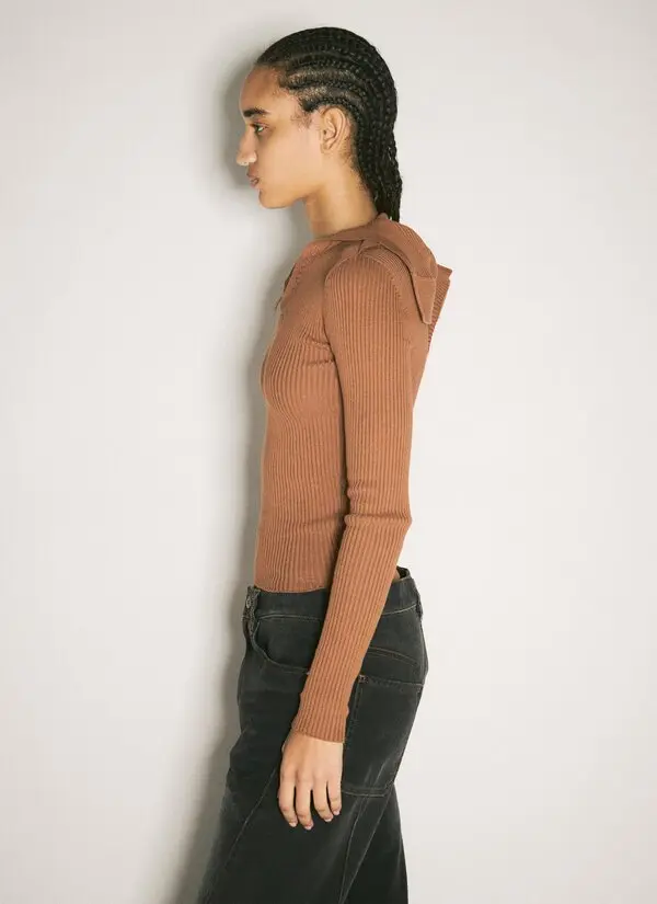 Y/project Pinched Shoulder Rib Sweater