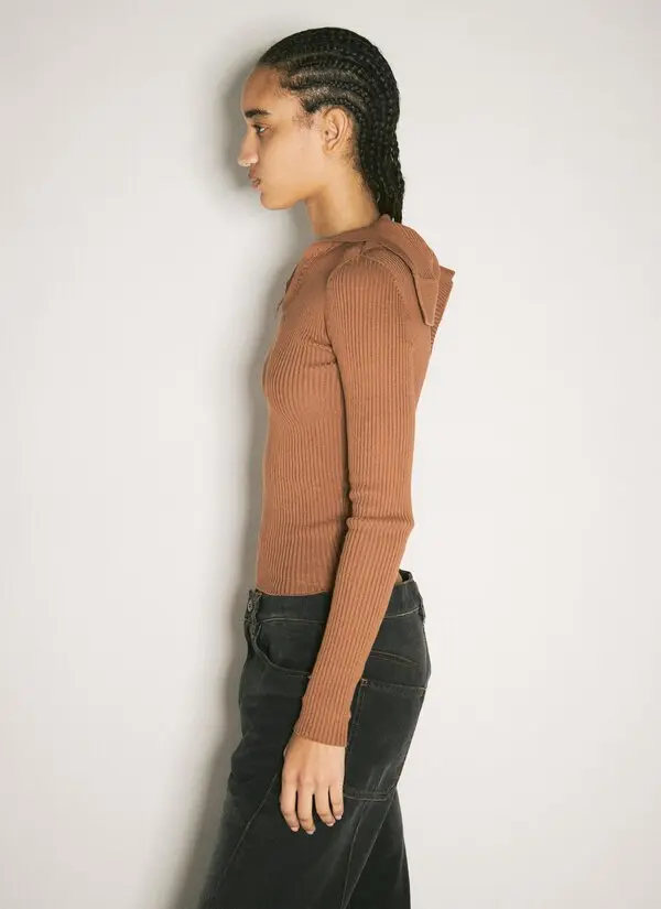 Y/project Pinched Shoulder Rib Sweater