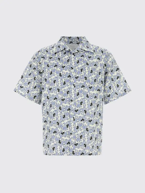 Prada Printed Cotton Poplin Shirt - Cream
