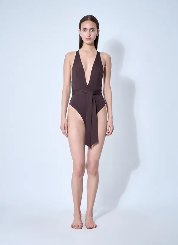 Max Mara Cristel Belted Swimsuit