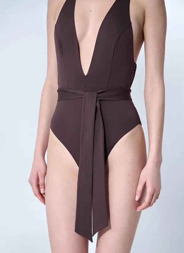 Max Mara Cristel Belted Swimsuit