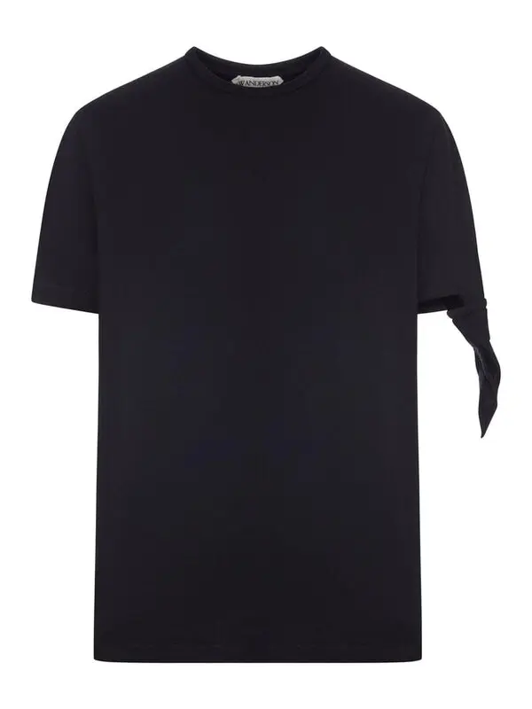 JW Anderson J.w.anderson T-shirt With Knotted Sleeves - Black