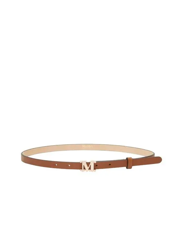 Max Mara Monogram Leather Belt – Amber