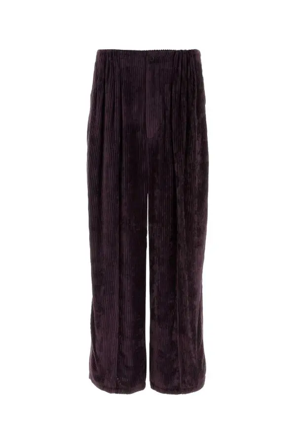 Giorgio Armani Corduroy Wide-leg Pant - Purple