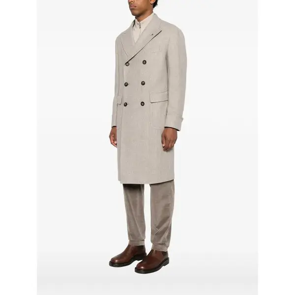 Tagliatore Neutrals Coats Double Breasted Coats