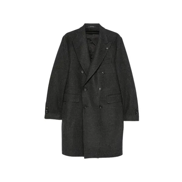 Tagliatore Grey Coats Double Breasted Coats