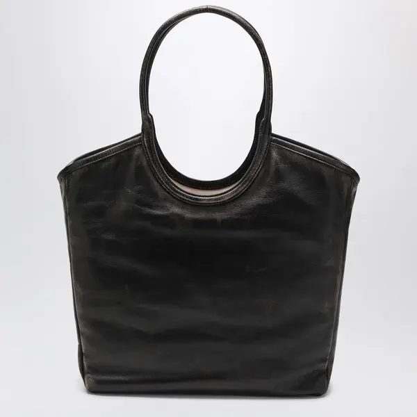 Miu Miu Ivy Shopping Tote In Lambskin Leather, Coffee - Brown