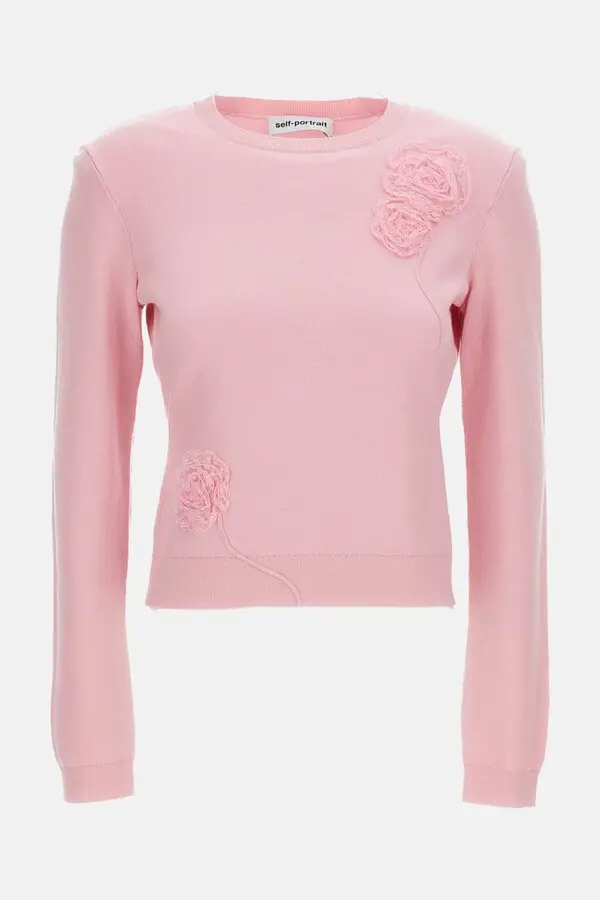 SELF-PORTRAIT Flower Knit Jumper - Multicolor