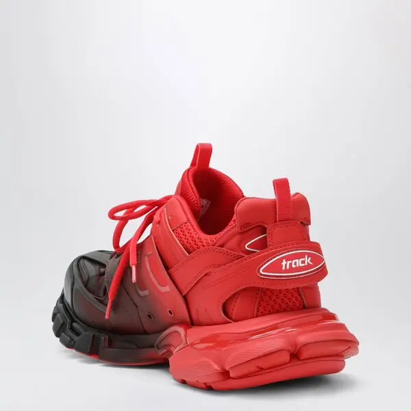 Balenciaga Track Gradient Sneakers In And Black Polyurethane - Red