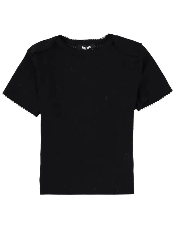 ROTATE BY BIRGER CHRISTENSEN Pointelle T-shirt