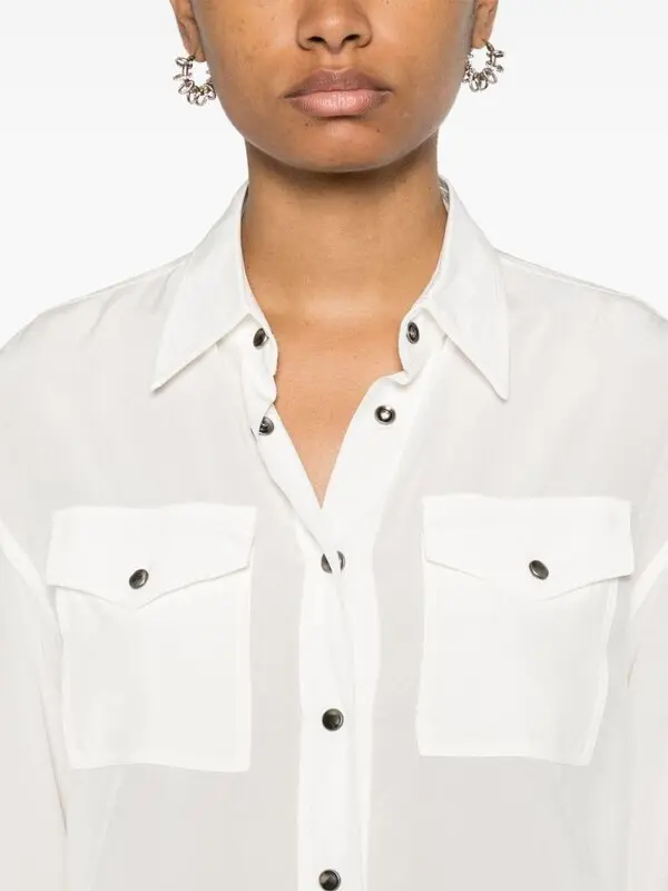 Brunello Cucinelli Silk Long Sleeve Shirt