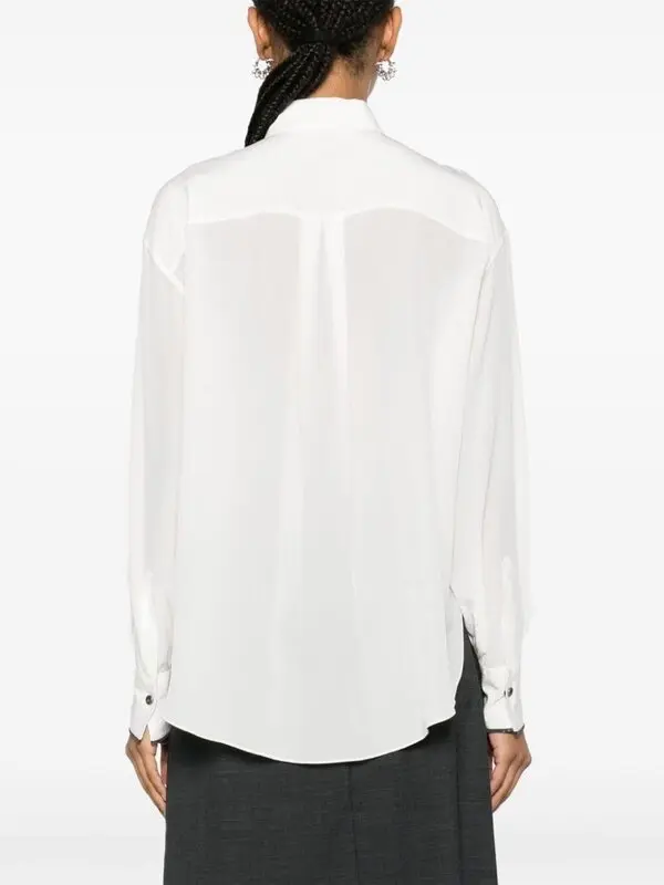 Brunello Cucinelli Silk Long Sleeve Shirt