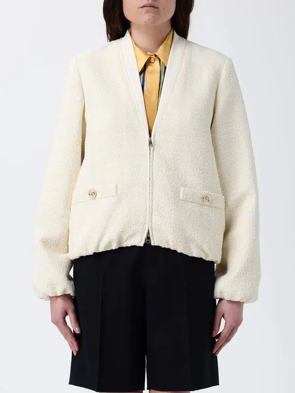 Gucci Cotton Tweed Jacket - Cream