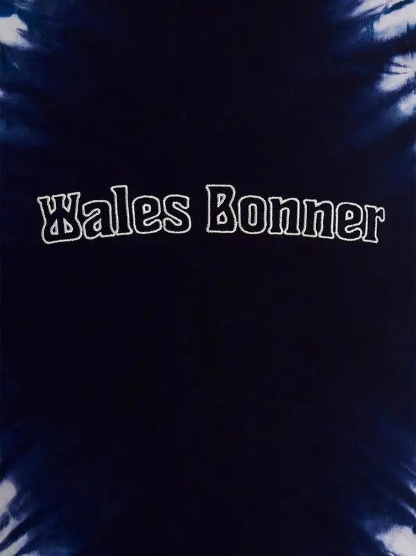 WALES BONNER Logo Embroidery Tie Dye Sweatshirt