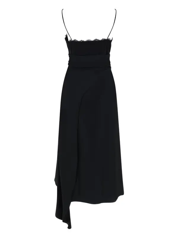 Moschino Midi Dress With Lace - Black