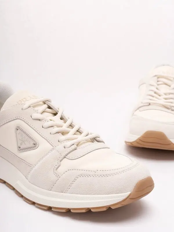 Prada Suede And Fabric Sneakers