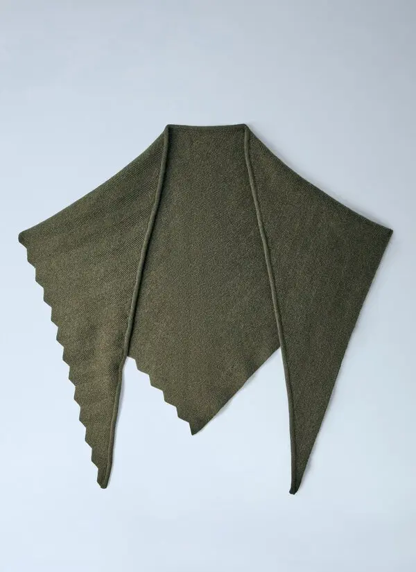 Jacquemus Le Chale Chevron Scarf - Green