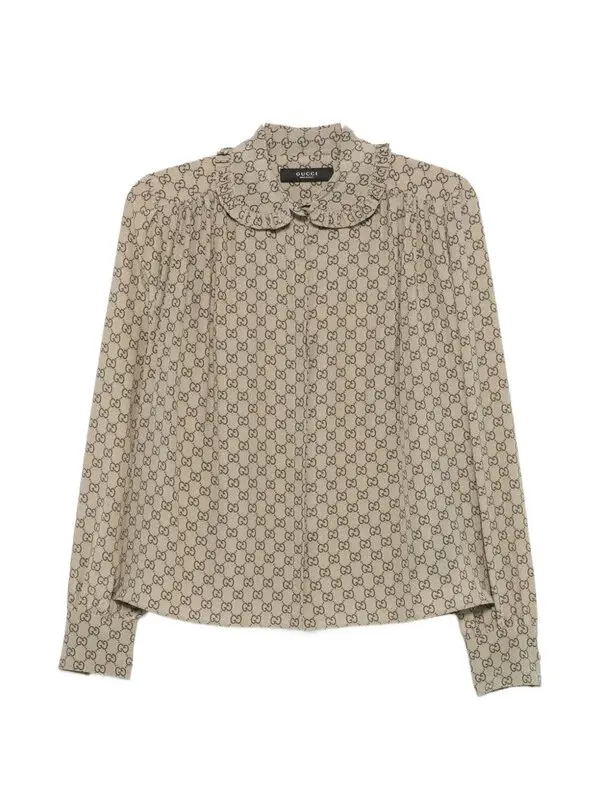 Gucci Monogram Print Long Sleeve Shirt - Multicolor