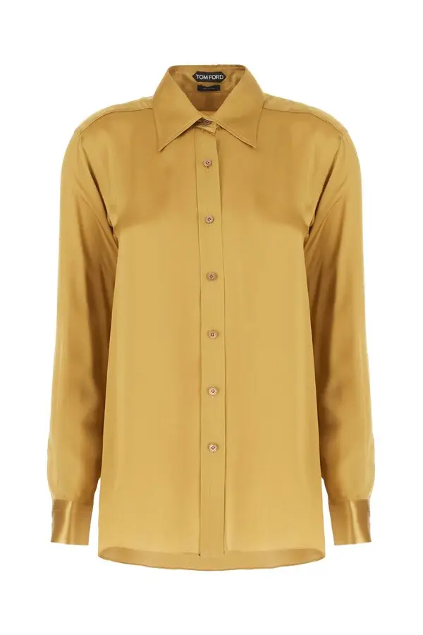 TOM FORD Classic Collar Long Sleeve Button Up Shirt - Multicolor
