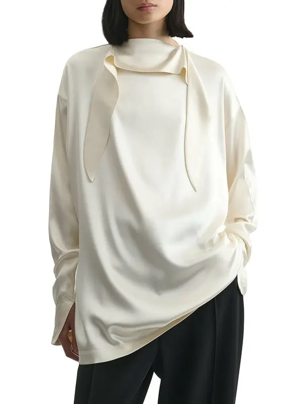Phoebe Philo Silk Knot Neck Top