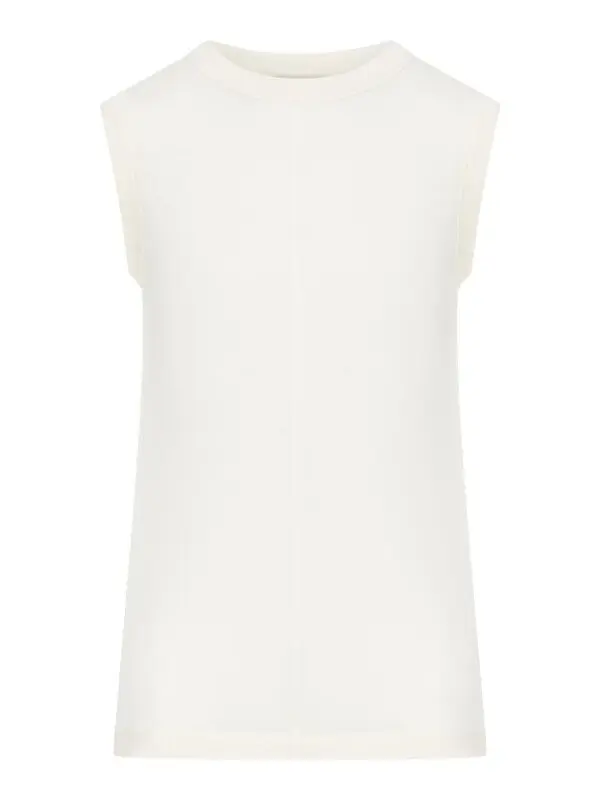 Phoebe Philo Ultra-thin Crew Neck Tank Top - Cream