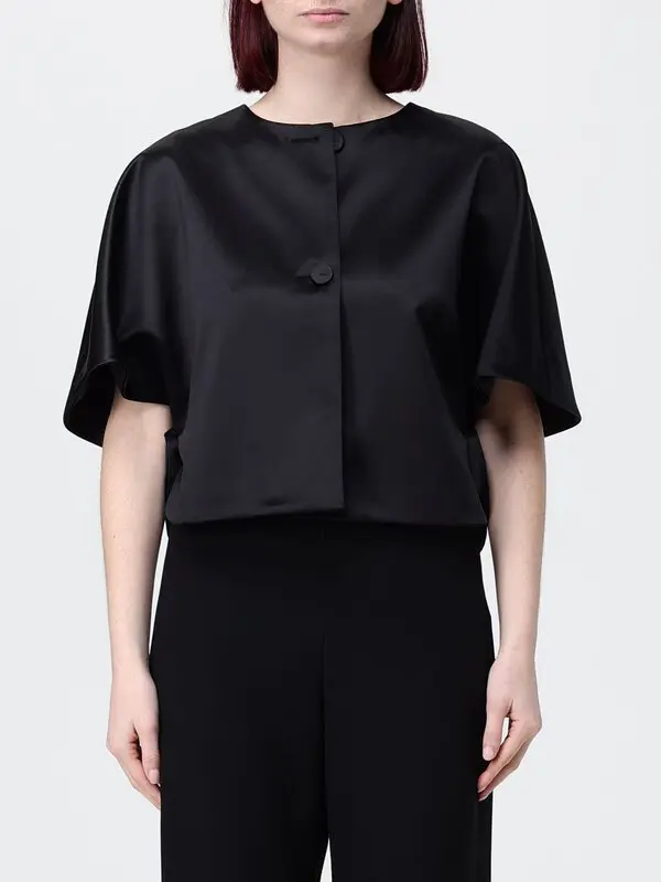Max Mara Short Satin Jacket With Back Bow