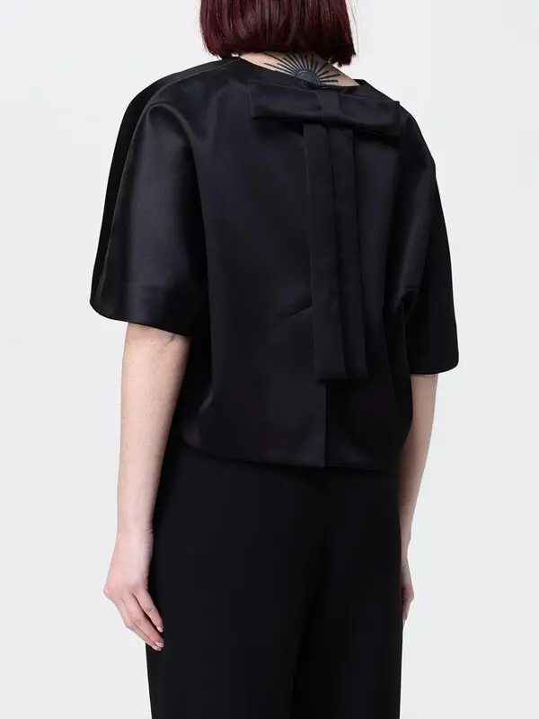 Max Mara Short Satin Jacket With Back Bow