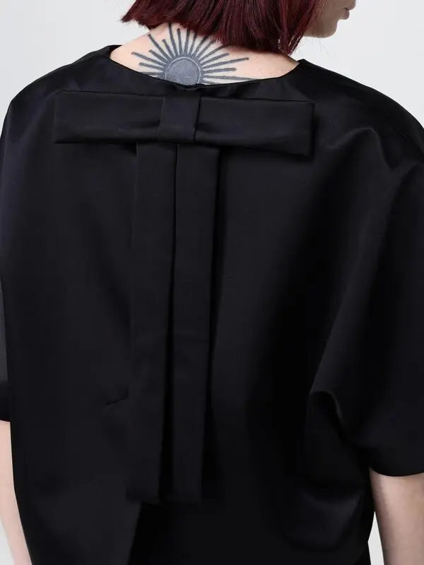 Max Mara Short Satin Jacket With Back Bow